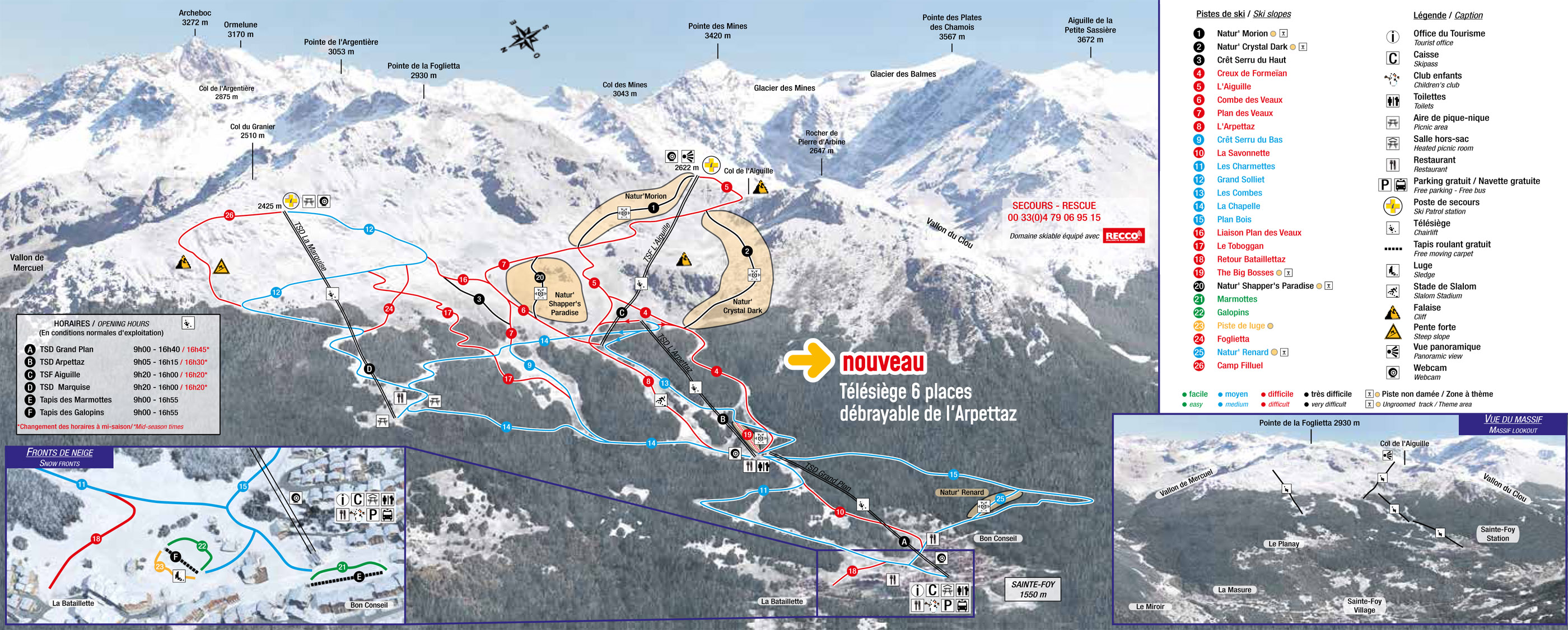 Pistekaart Sainte Foy Tarentaise